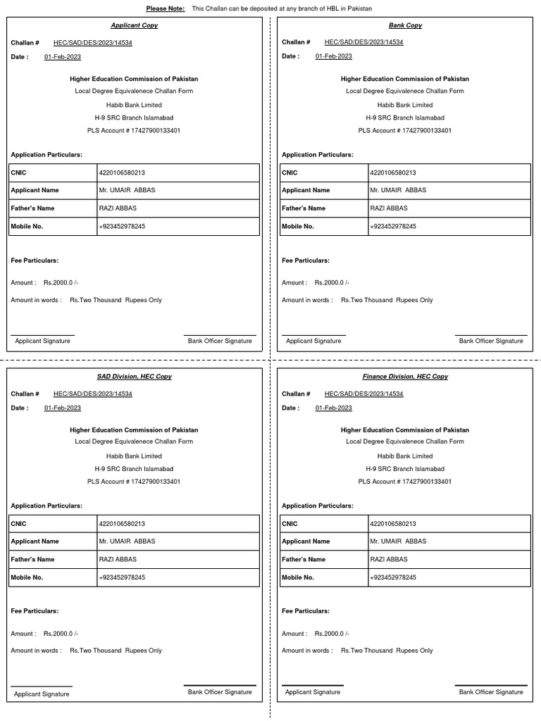 Des Local Challan | Download Free PDF | Government | Money