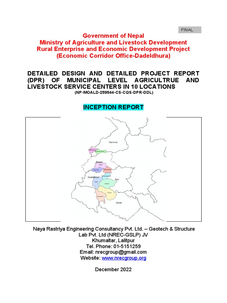 Inception Report | PDF | Surveying | Hydrology