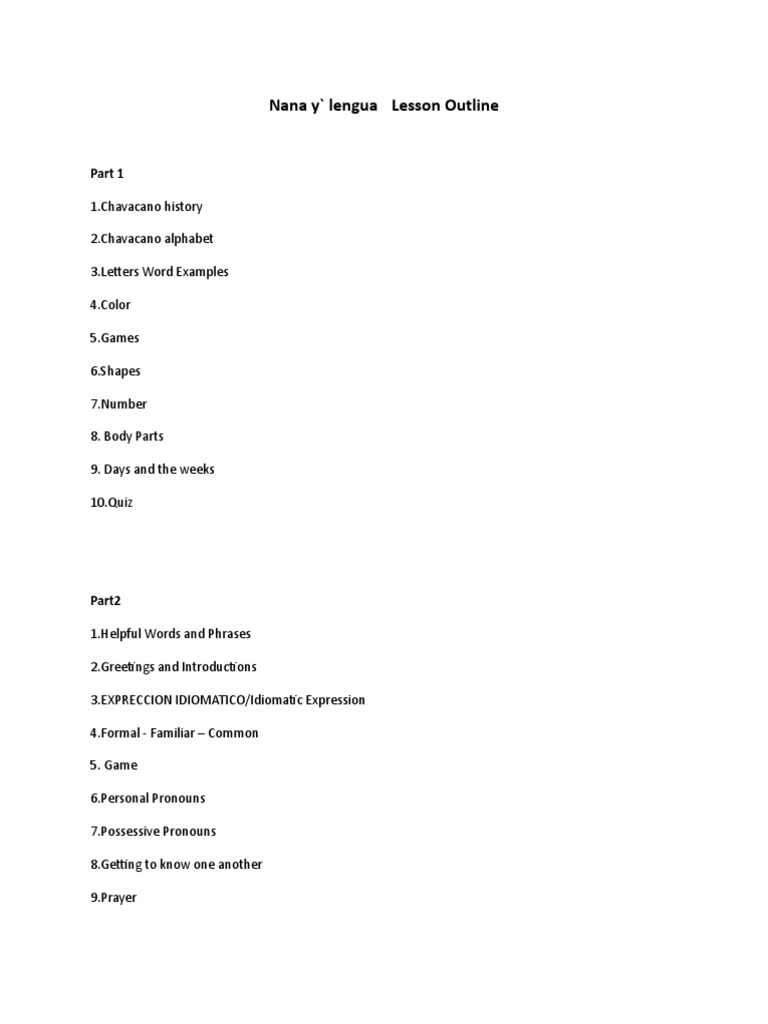 Lesson Outline | PDF | Linguistics | Human Communication