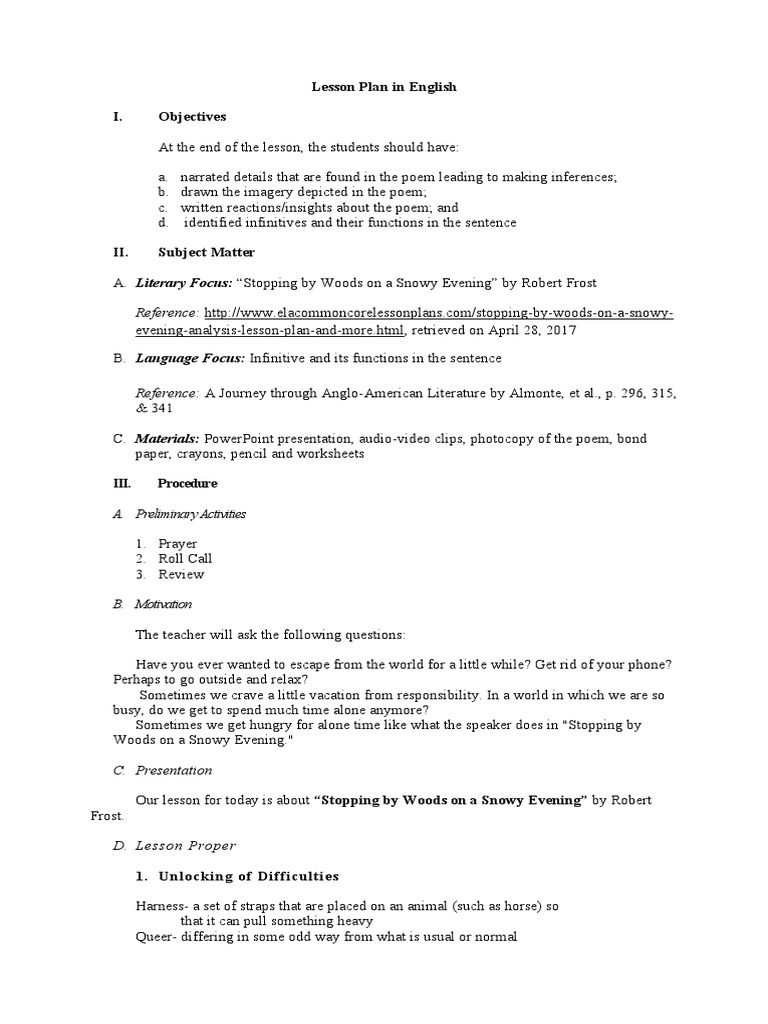 LLT Demo Lesson Plan | PDF | Verb | Adverb