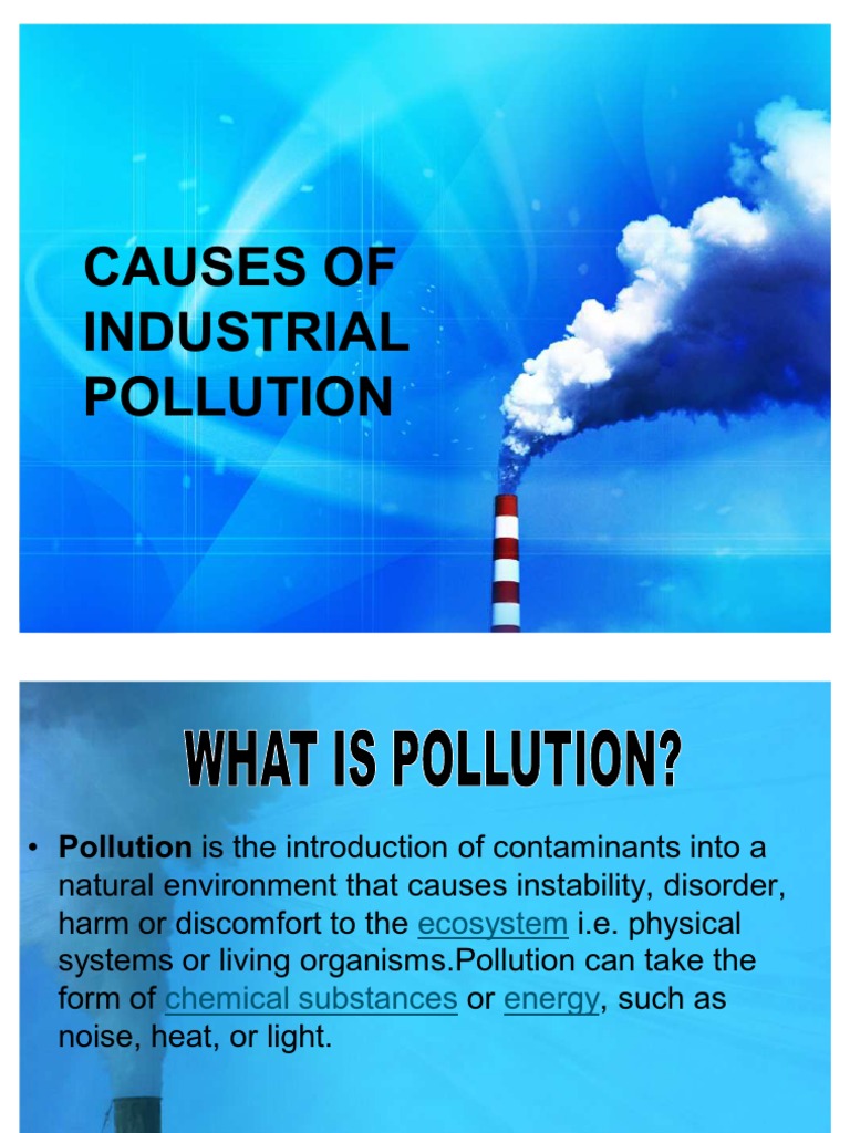 Causes of Industrial Pollution | PDF