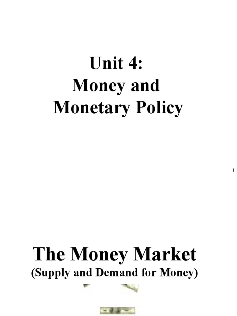 AP Macro 4-2 Money Market and Monetary Policy | PDF | Money Supply ...