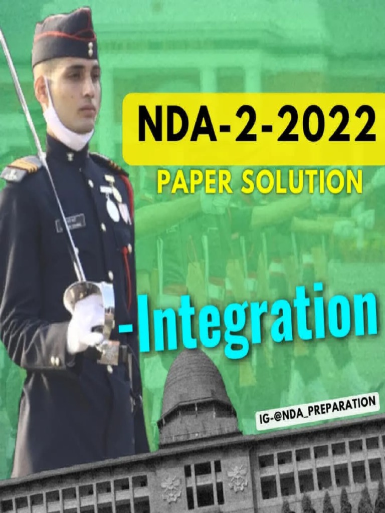 Integration - NDA-2-2022 (Maths Paper Solution) | PDF | Trigonometric ...
