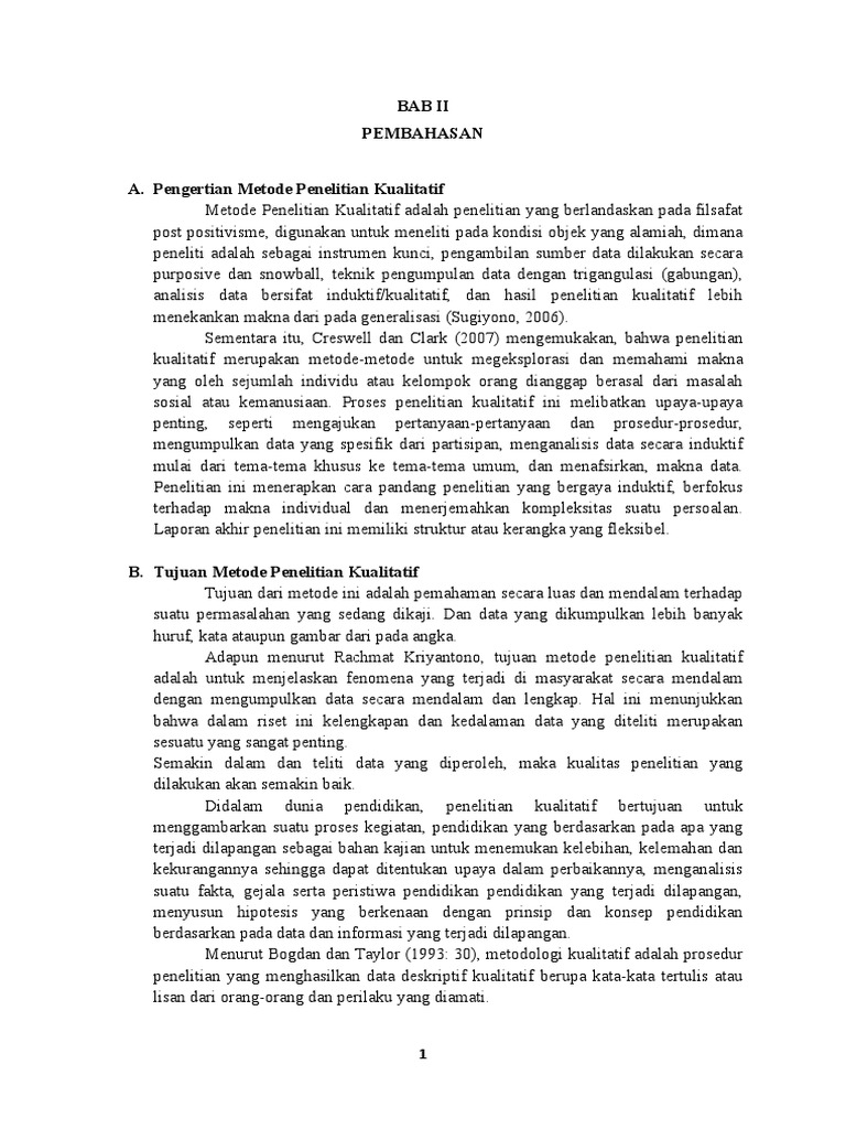 Bab 2-Penelitian Kualitatif | PDF