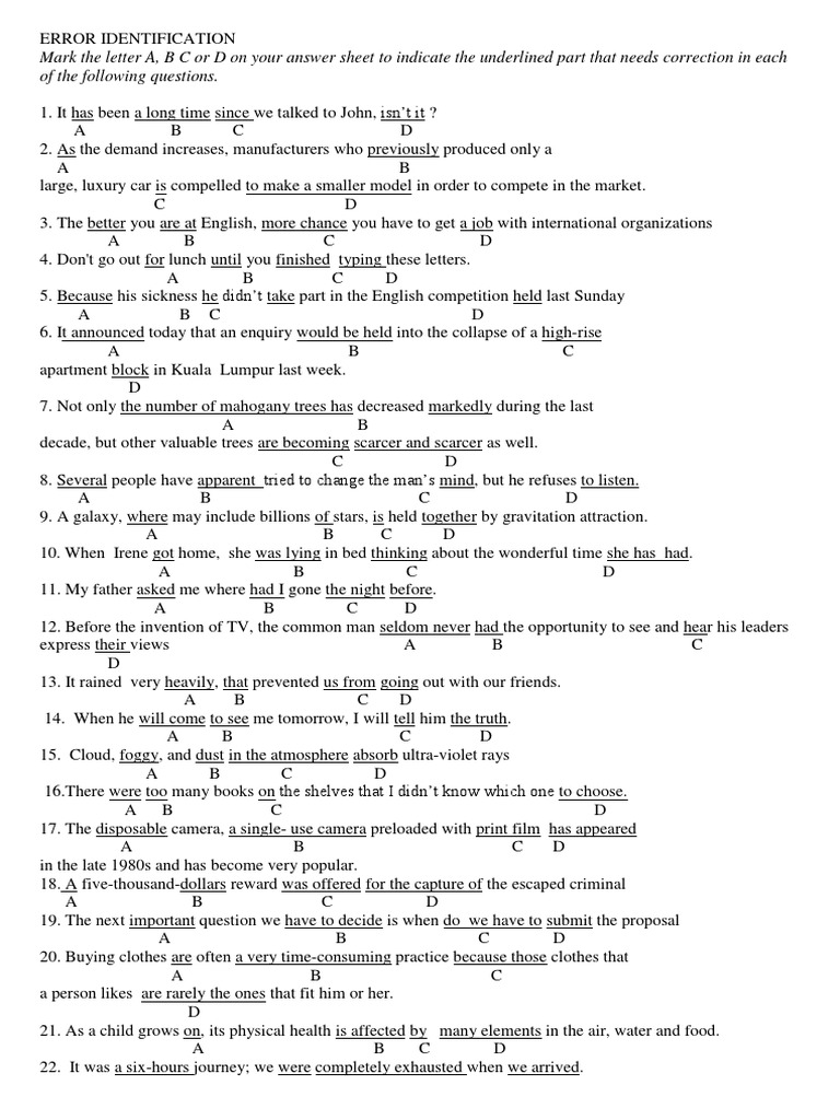 Error Recognition | PDF