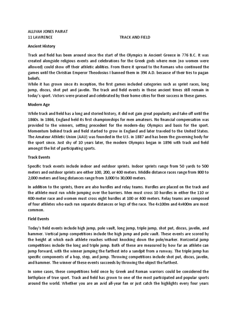 Peh (Track N Field) | PDF | Track And Field | Hobbies