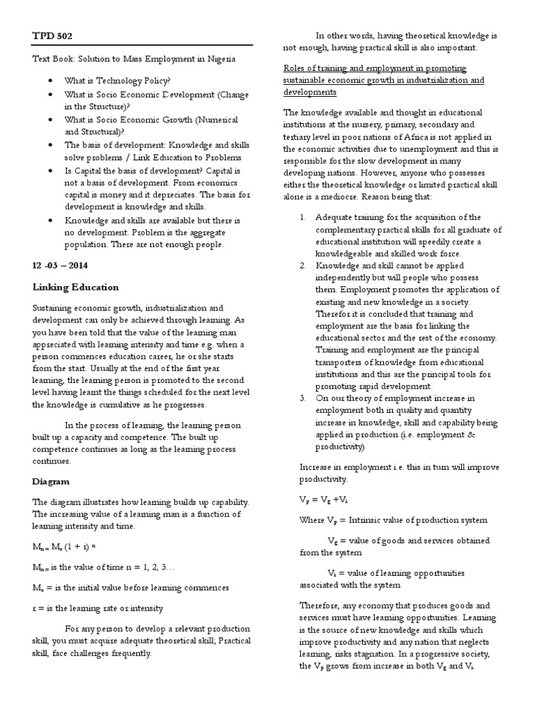 TPD 502 Oyebode's Part | Download Free PDF | Policy | Science