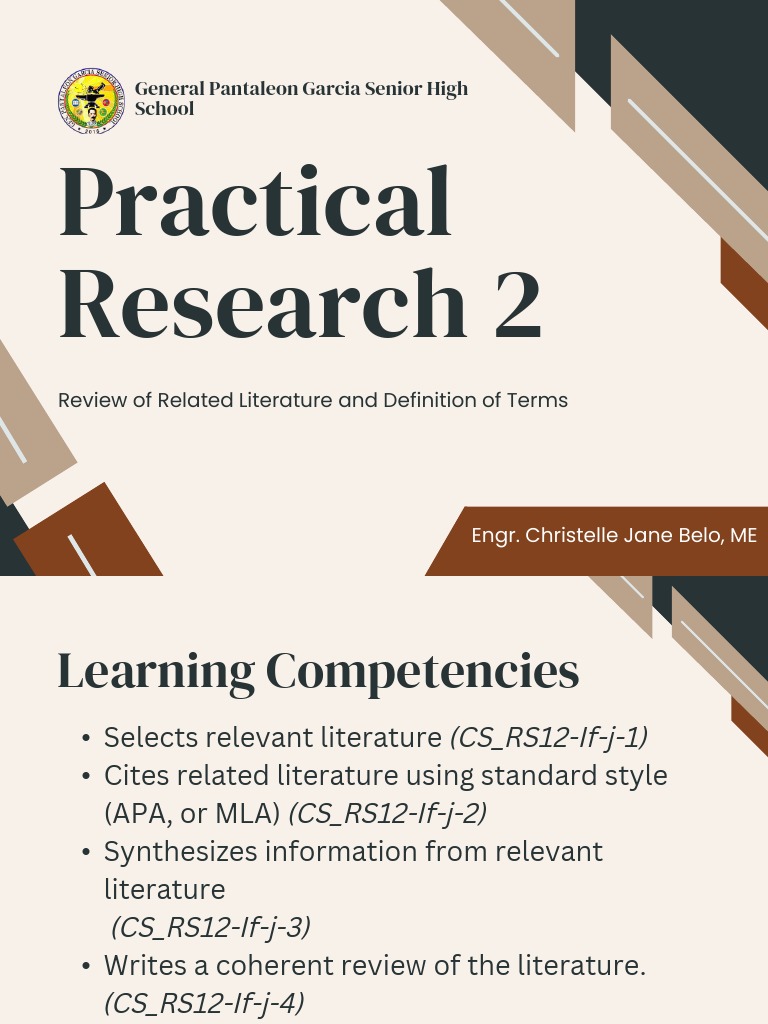 Review of Related Literature RRL | PDF | Citation | Systematic Review