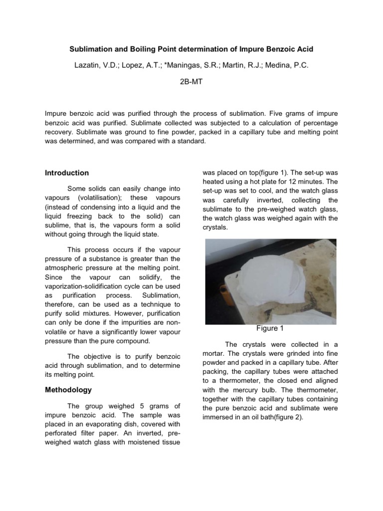 Chemistry of Sublimation Processes | PDF | Melting Point | Liquids