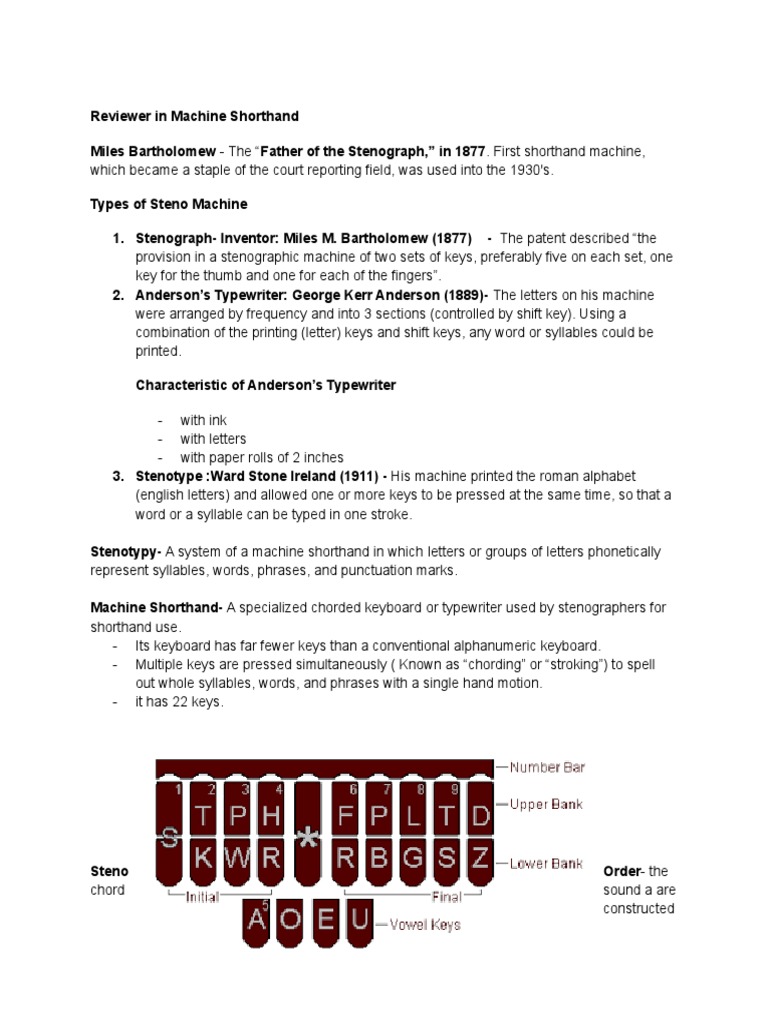 Reviewer in Machine Shorthand | PDF | Linguistics | Human Communication
