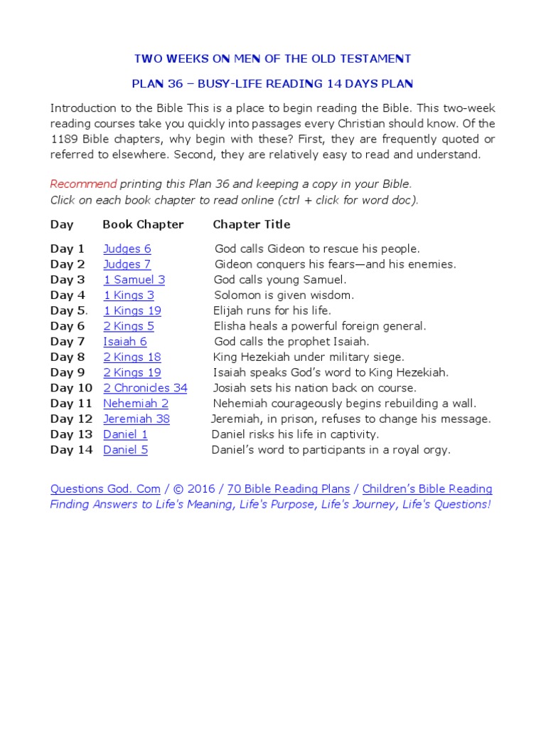 36 Men of Old Testament | PDF