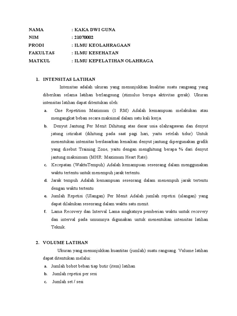 Ilmu Kepelatihan Olahraga Pdf