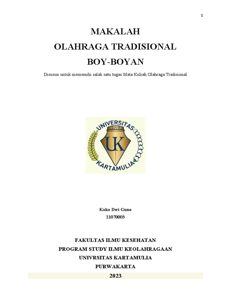 Permainan Tradisional Boy-Boyan | PDF
