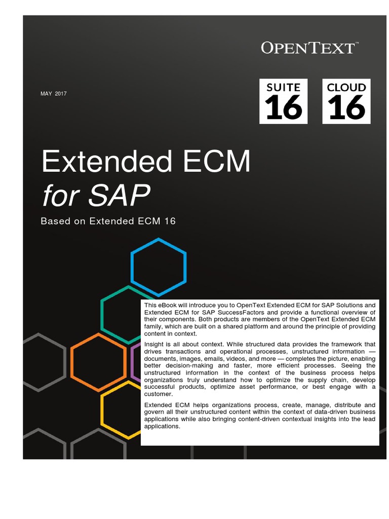 OpenText Extended ECM For SAP Solutions Ebook (May 2017 R16) | PDF ...