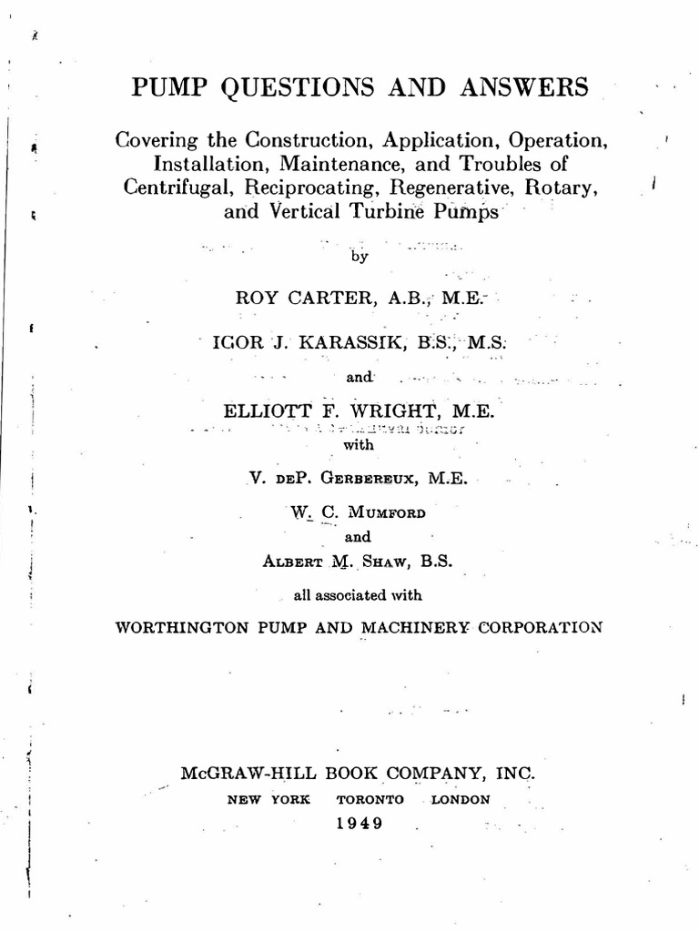 Pump Engineering Essentials | PDF | Pump | Energy Technology