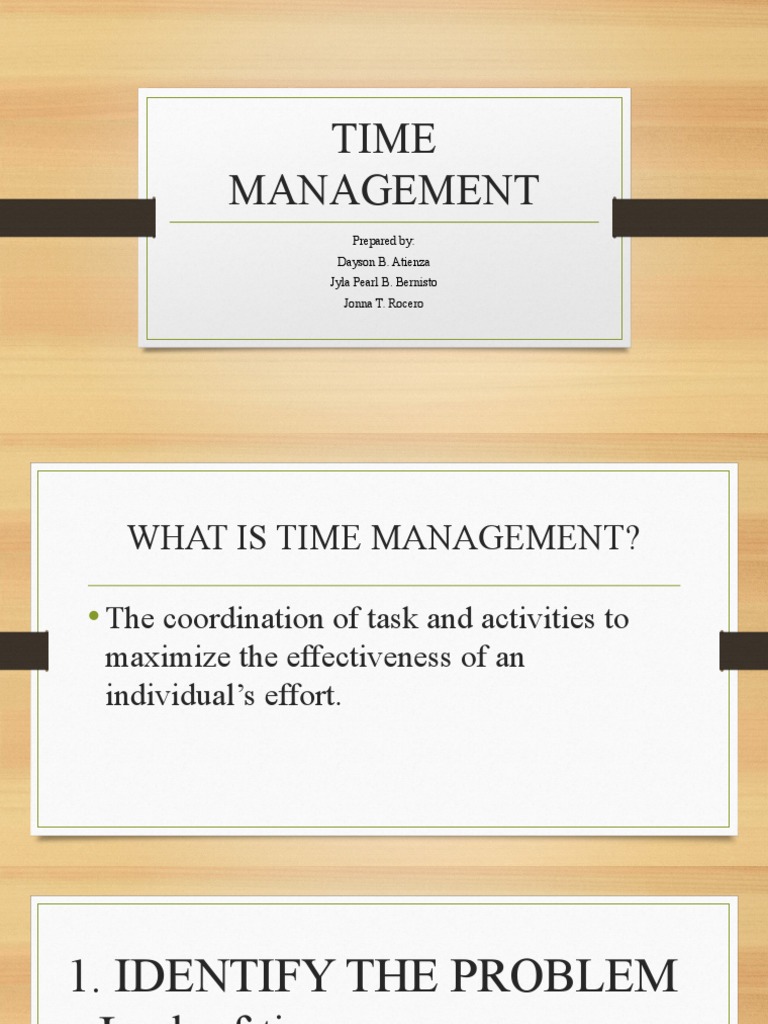 TIME MANAGEMENT Bernisto, Rocero, Atienza | PDF | Business | Art