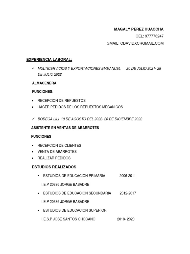 CV Perez | PDF
