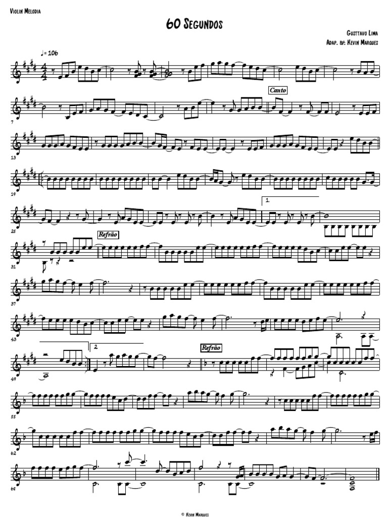 60 Segundos - Violin Melod 2 | PDF