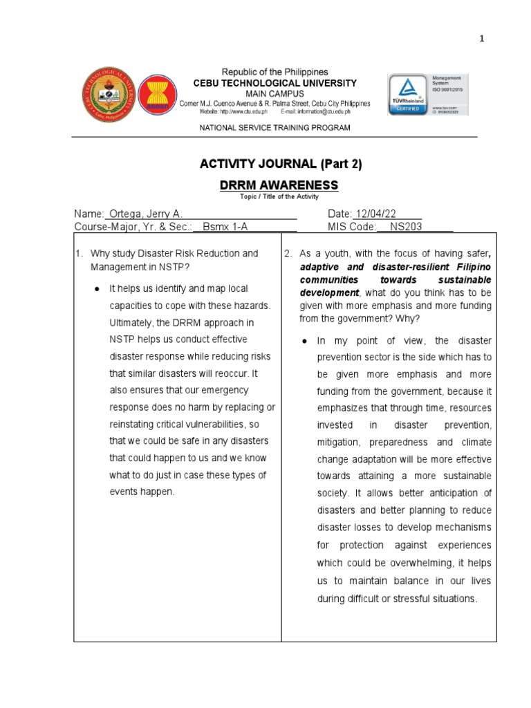Enhancing DRRM Awareness Strategies | PDF | Emergency Management | Risk