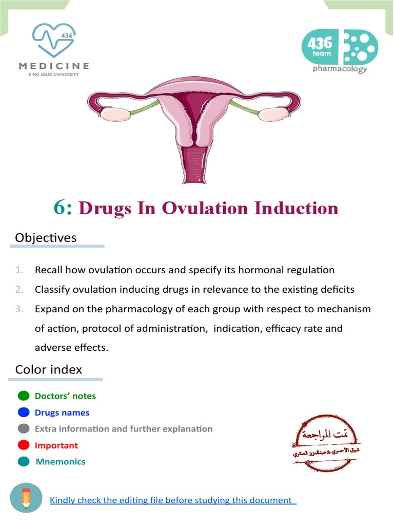Drugs That Stimulate Ovulation: Mechanisms and Protocols | PDF ...