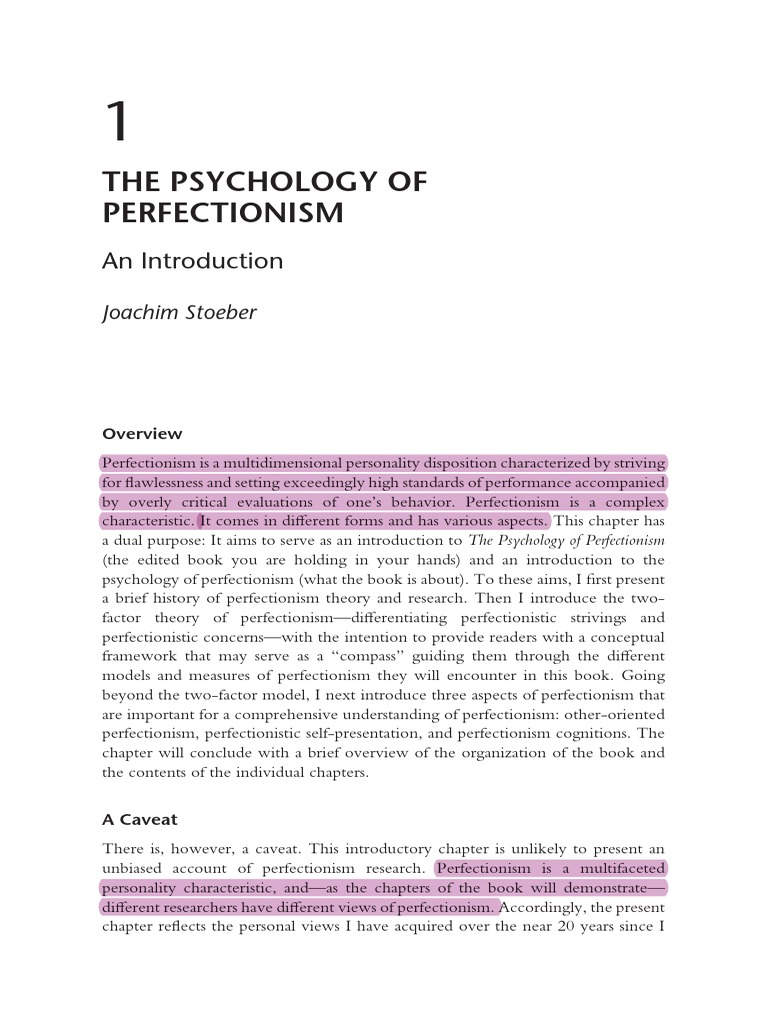 Joachim Stoeber, (Ed) - The Psychology of Perfectionism - Theory ...