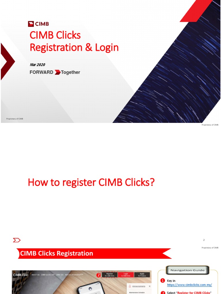 CIMB Clicks Registration and Login Guide | PDF | Login | Automated ...