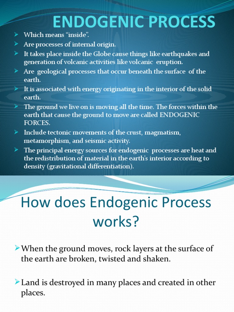 Endogenic Processes Explained | PDF | Rock (Geology) | Fault (Geology)