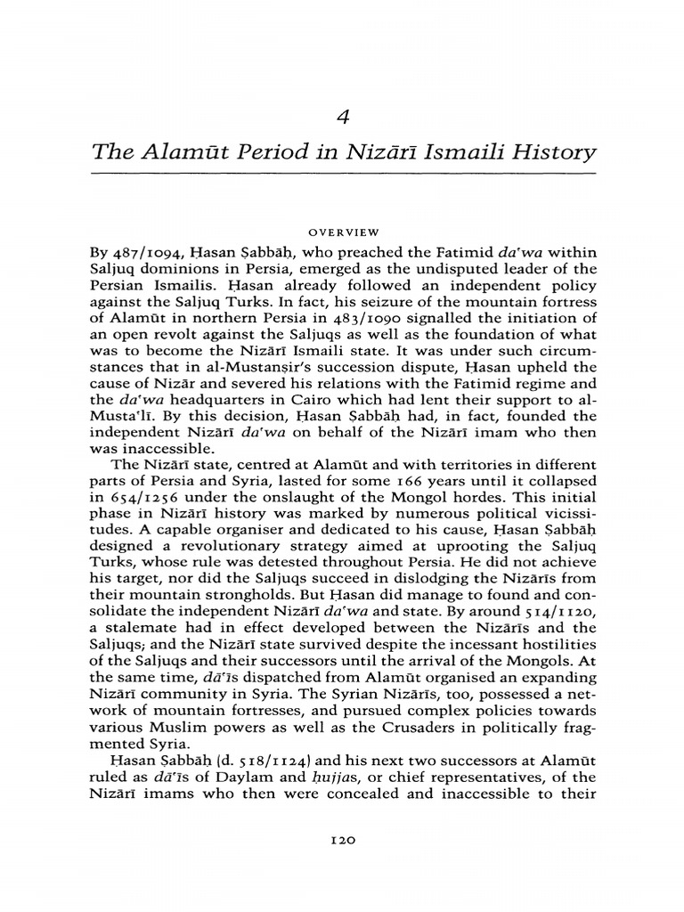 The Alamiit Period in Nizari Ismaili History | PDF | Isma'ilism ...