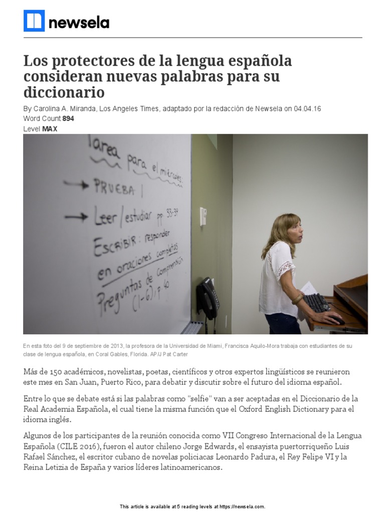 Nuevas palabras en el español actual | PDF | Lengua española | Diccionario