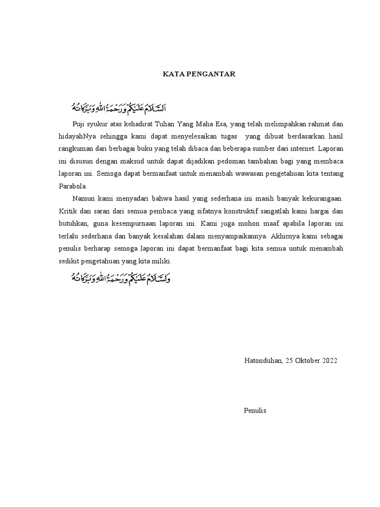 Persamaan Parabola: Jenis dan Contoh | PDF