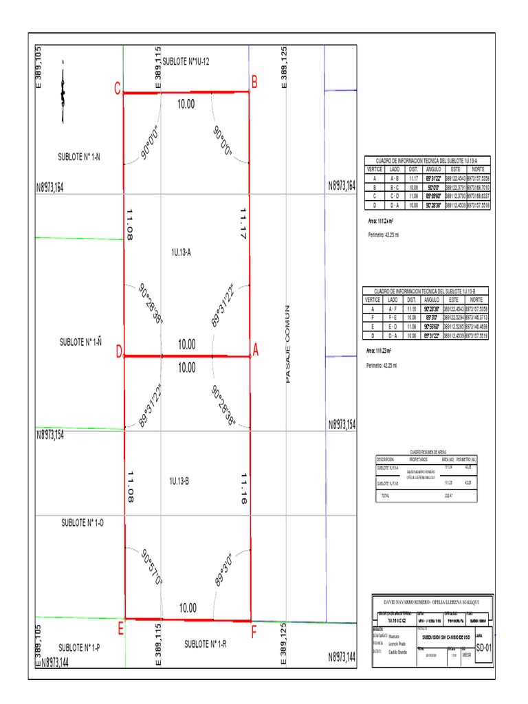 Plano de Subdivision Rec 18062021 | PDF | Cartografía | Geodesia