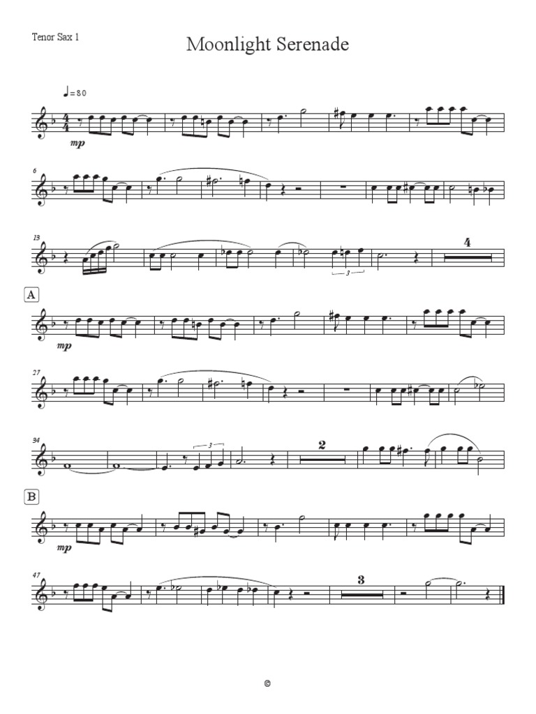 Moonlight - Tenor Sax 1 | PDF