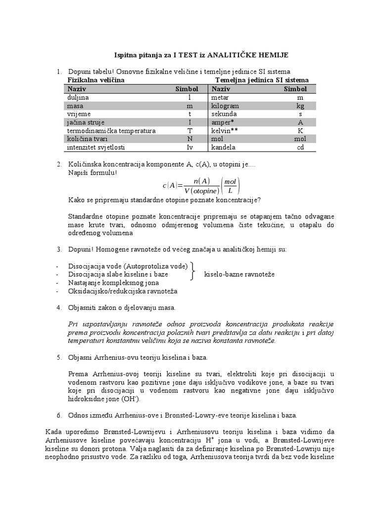 Analiticka Hem.1 | PDF