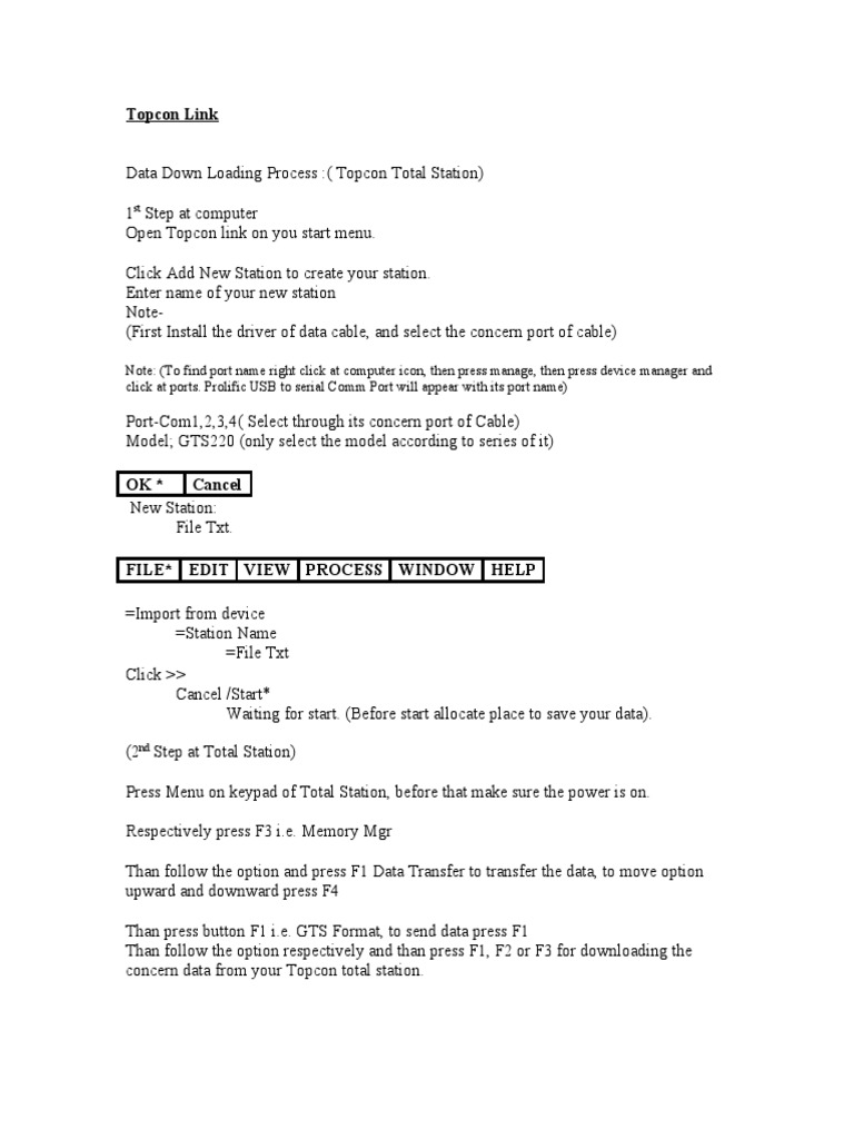 Topcon Link Data Download | PDF