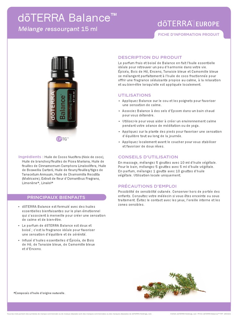 Doterra Balance Oil | PDF