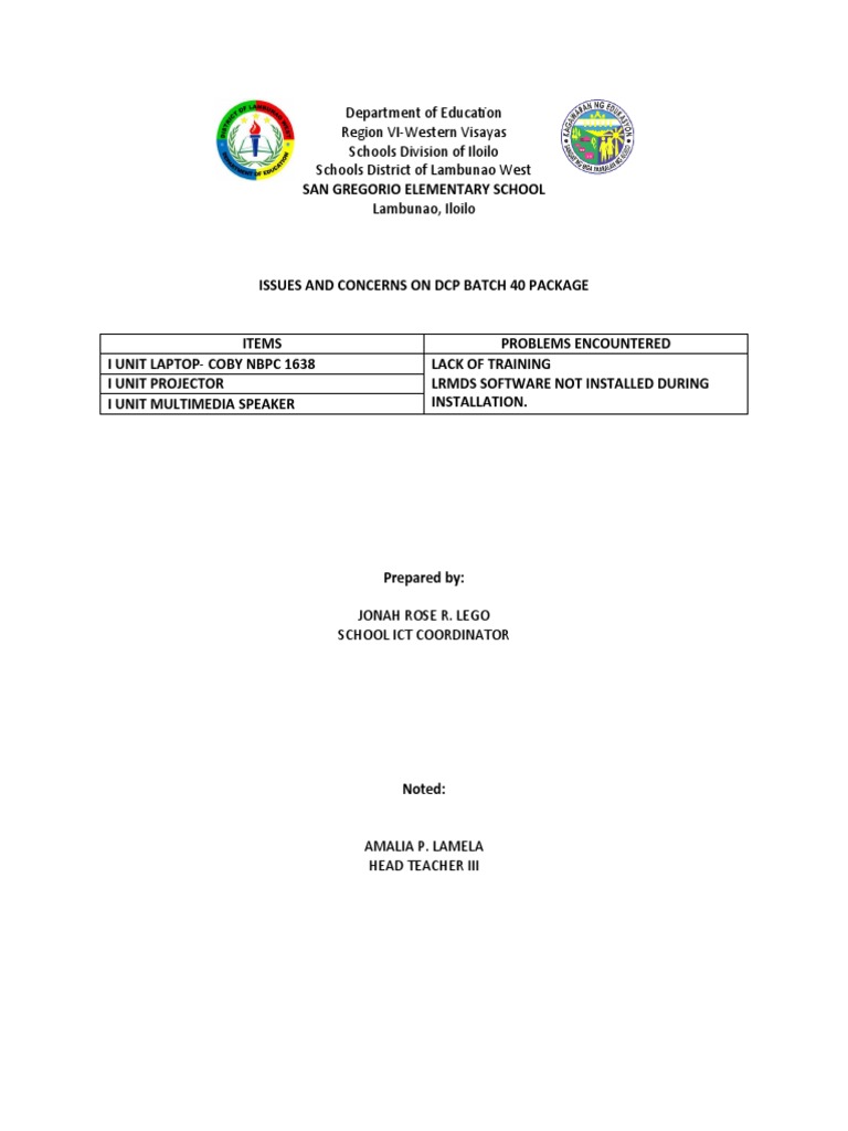 DCP Issues and Concern | PDF