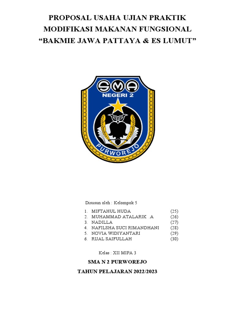 PKWU PROPOSAL UPRAK BAKMIE JAWA (Autosaved) - 1 | PDF