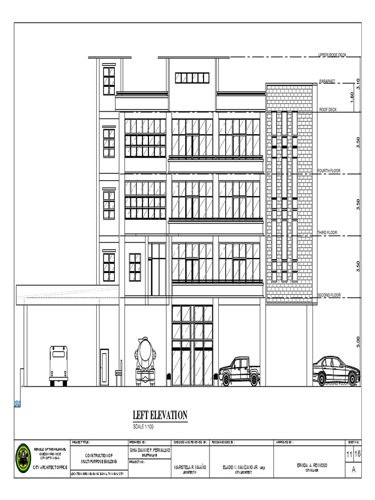 Left Elevation: Upper Roof Deck | PDF