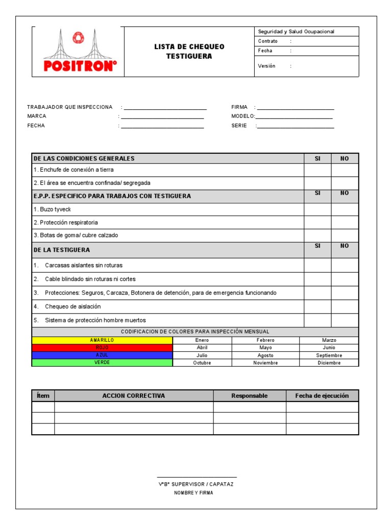 019 - Lista de Chequeo Testiguera | PDF 019 - Lista de Chequeo Testiguera | PDF