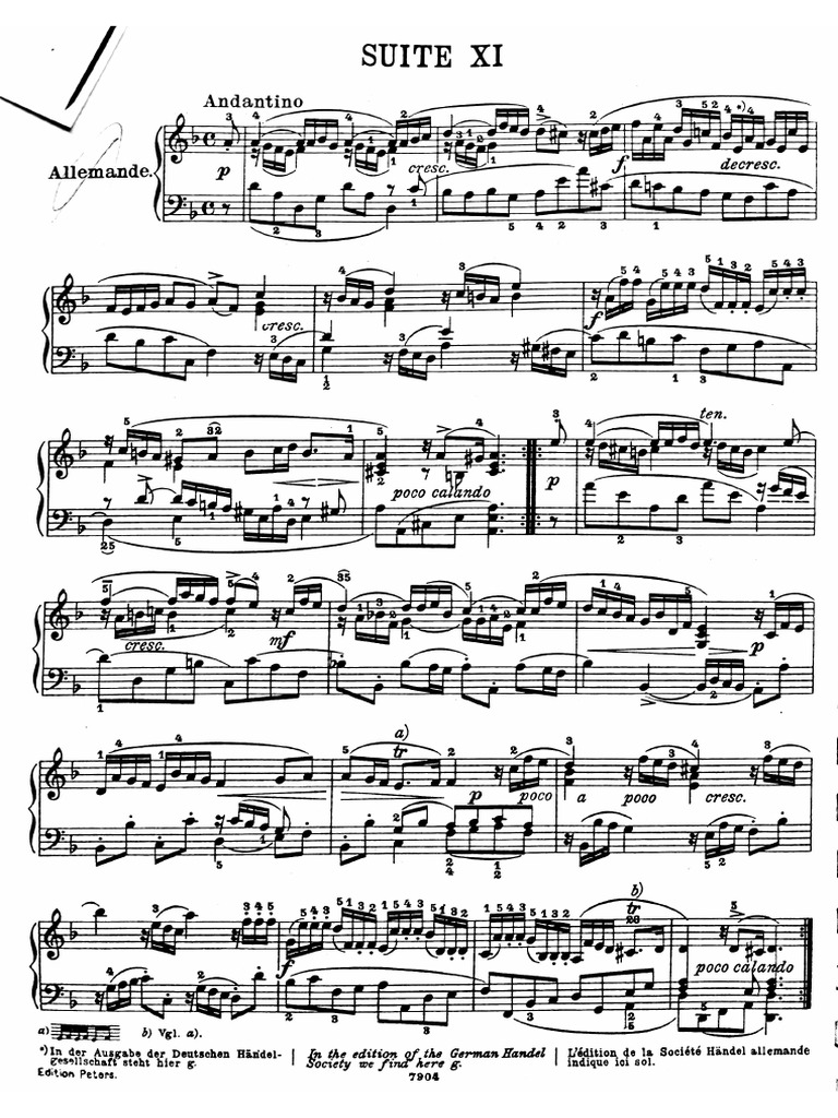 Handel - Suite XI | PDF