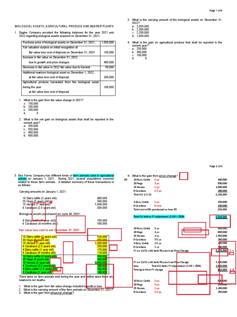 Solutions for Biological Assets Issues | PDF | Fair Value | Farms
