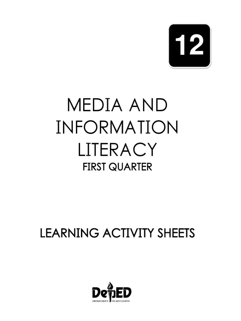 Media & Info Literacy Activity Sheets | PDF | Communication | Media ...