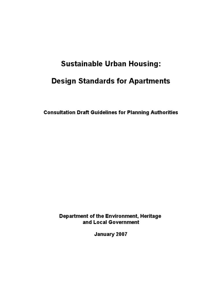 Design Standards For Apartments | PDF | Apartment | Child Care
