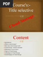 Cloud Storage Ppt-1 | PDF | I Cloud | Cloud Computing