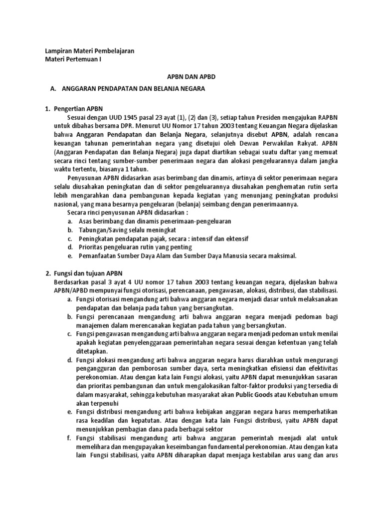 Materi Apbn Dan Apbd Pdf