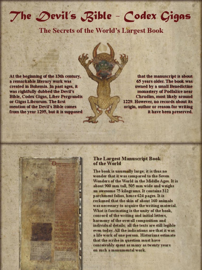 Codex Gigas En PDF Library Devil Codex