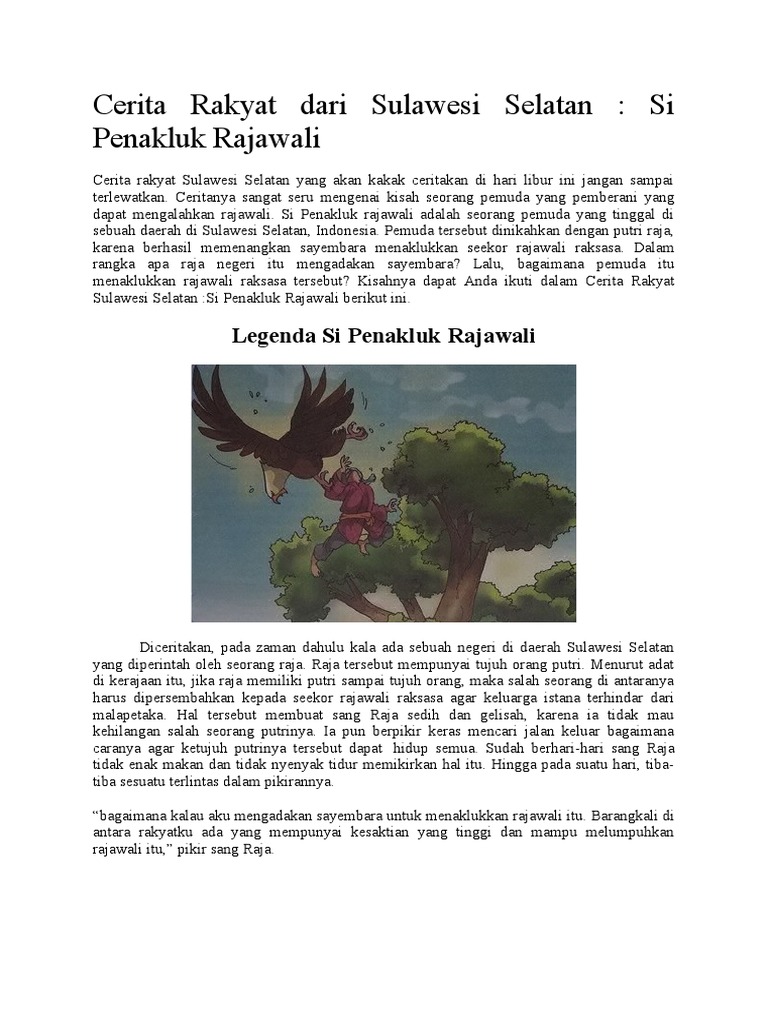 Cerita Rakyat Dari Sulawesi Selatan | PDF | Sejarah