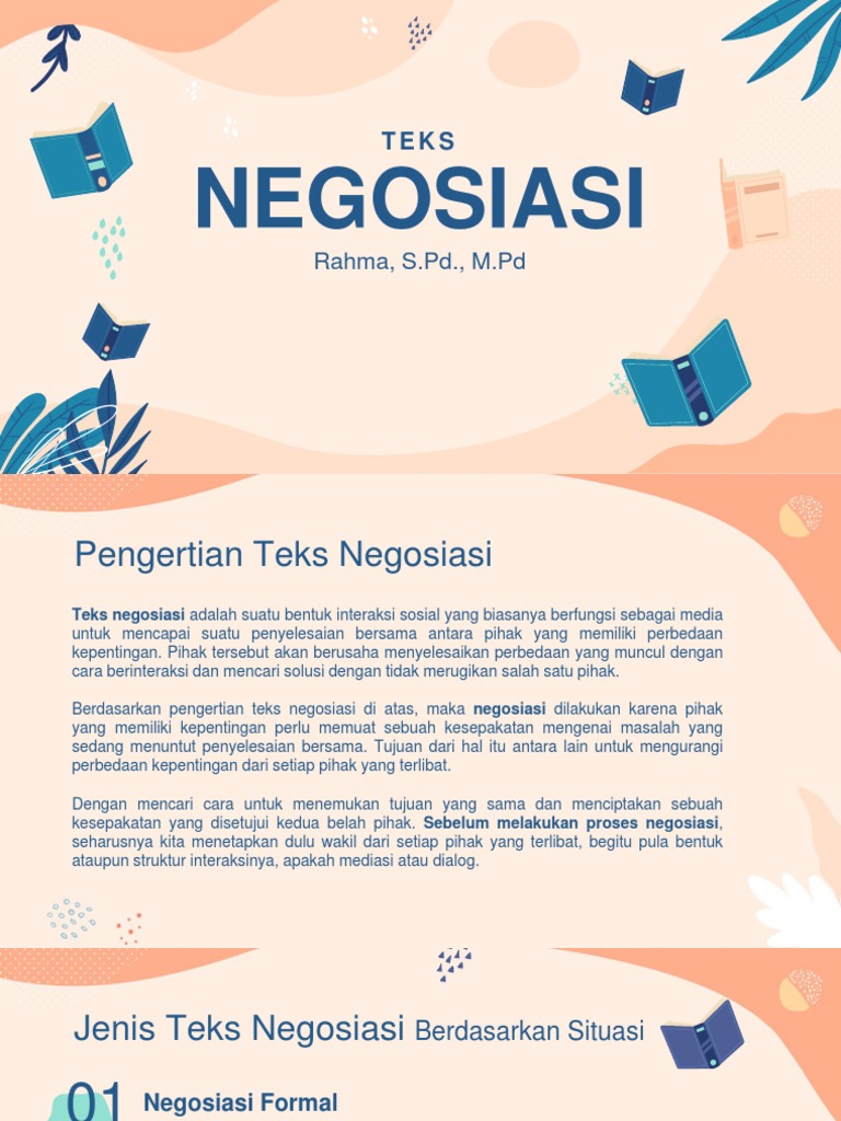 Teks Negosiasi: Jenis, Tujuan, dan Struktur | PDF