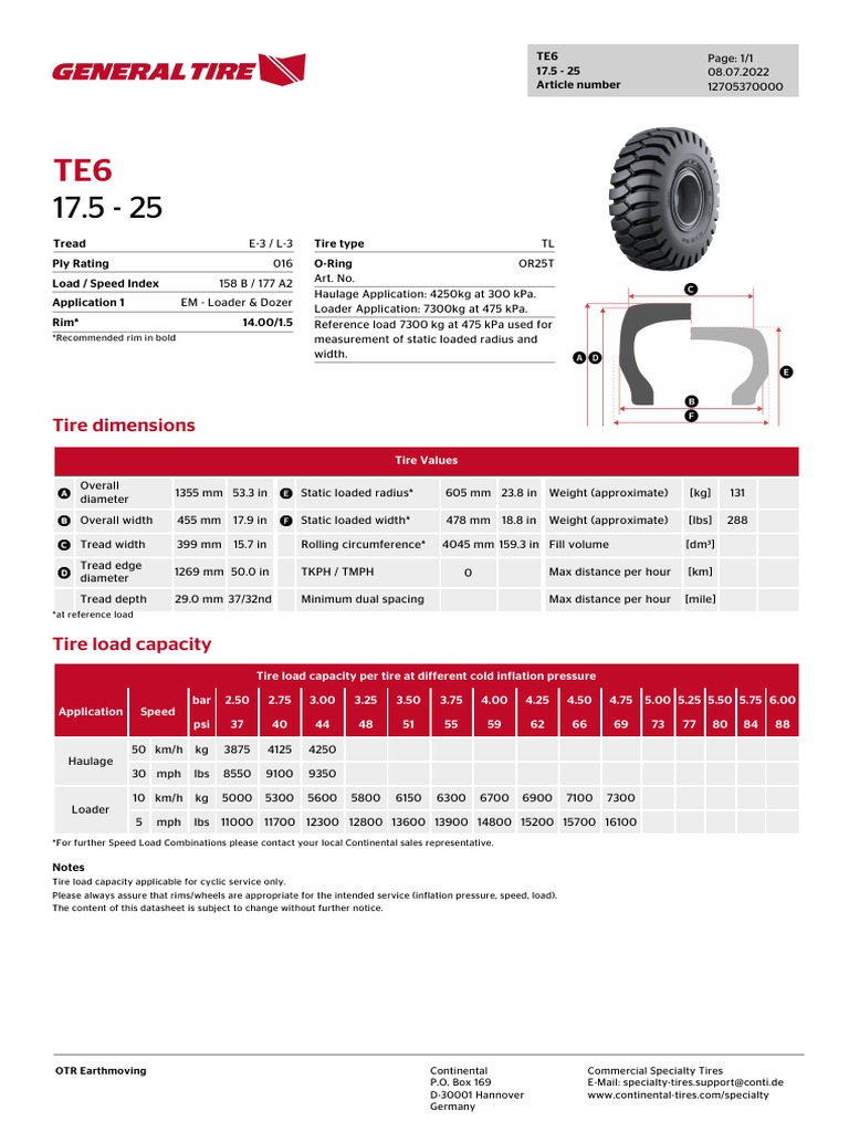 Tire Dimensions | PDF | Tire | Length