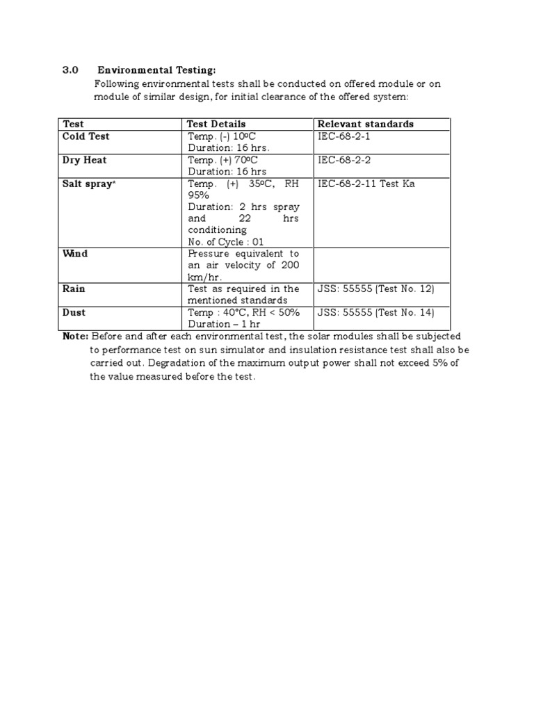Envoiremental Test Required by RDSO | PDF
